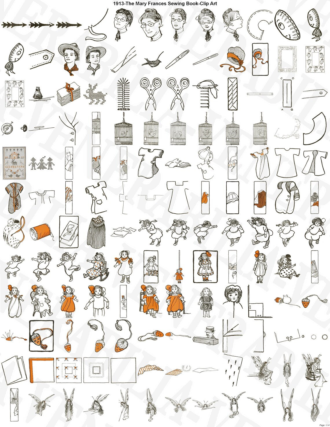 1913 Collection of 519 Jane Allen Boyer Vintage | Etsy