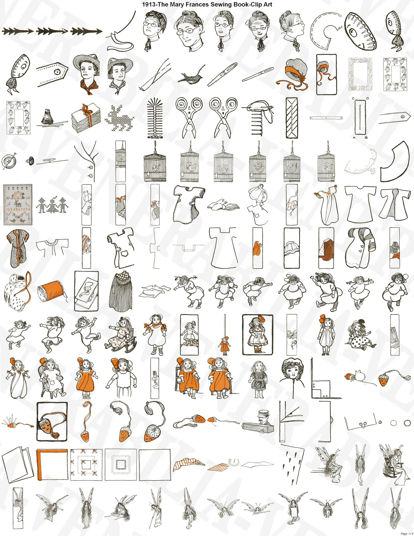 1913 Collection of 519 Jane Allen Boyer Vintage | Etsy