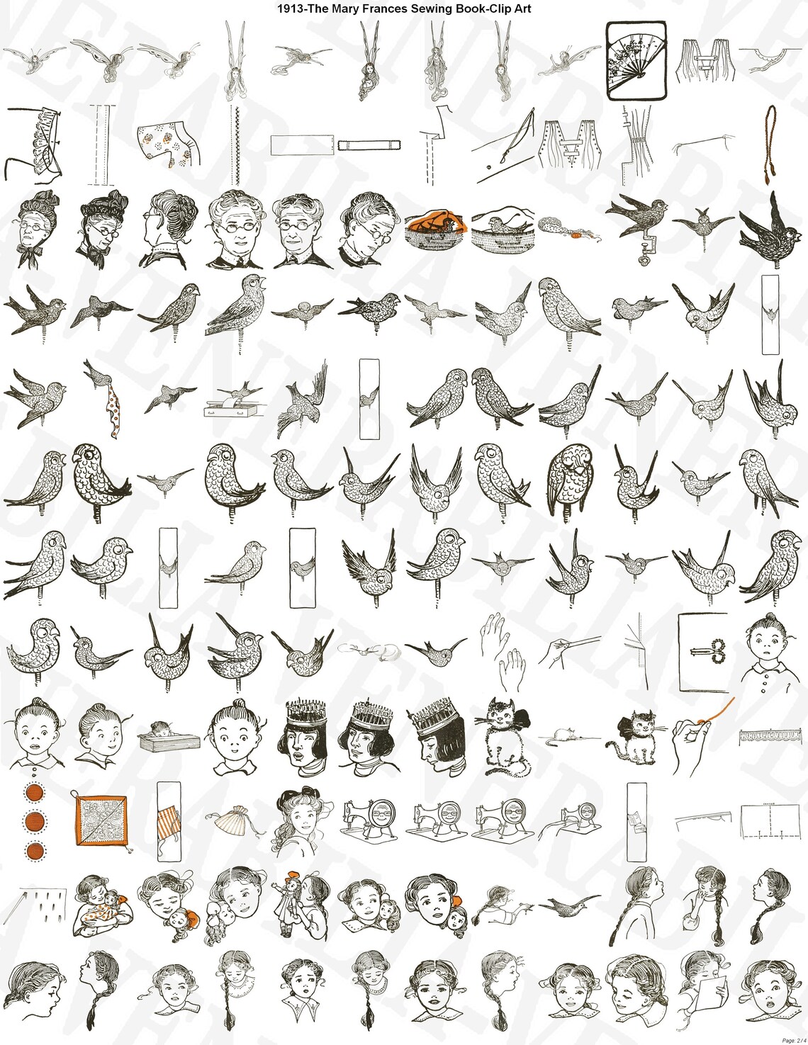 1913 Collection of 519 Jane Allen Boyer Vintage | Etsy