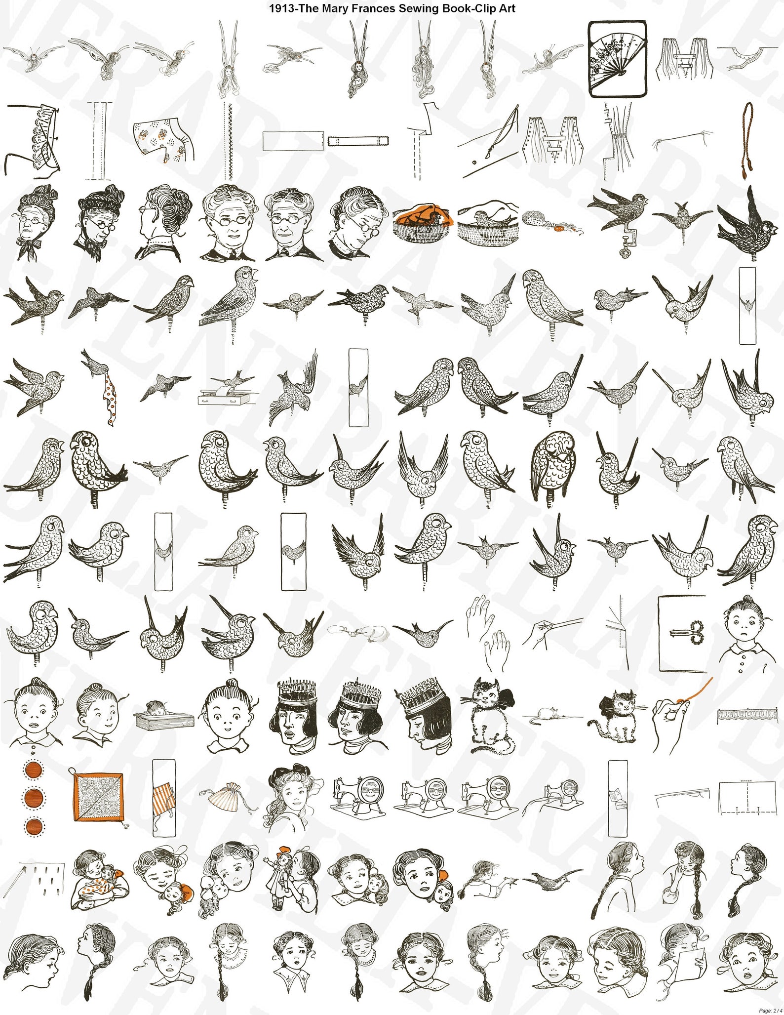 1913 Collection of 519 Jane Allen Boyer Vintage | Etsy