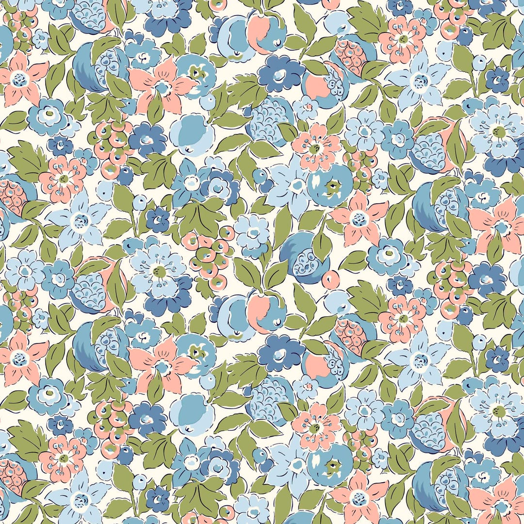 Liberty Fabric, Tree of Life Collection BOUNTIFUL FRUITS B Italian ...