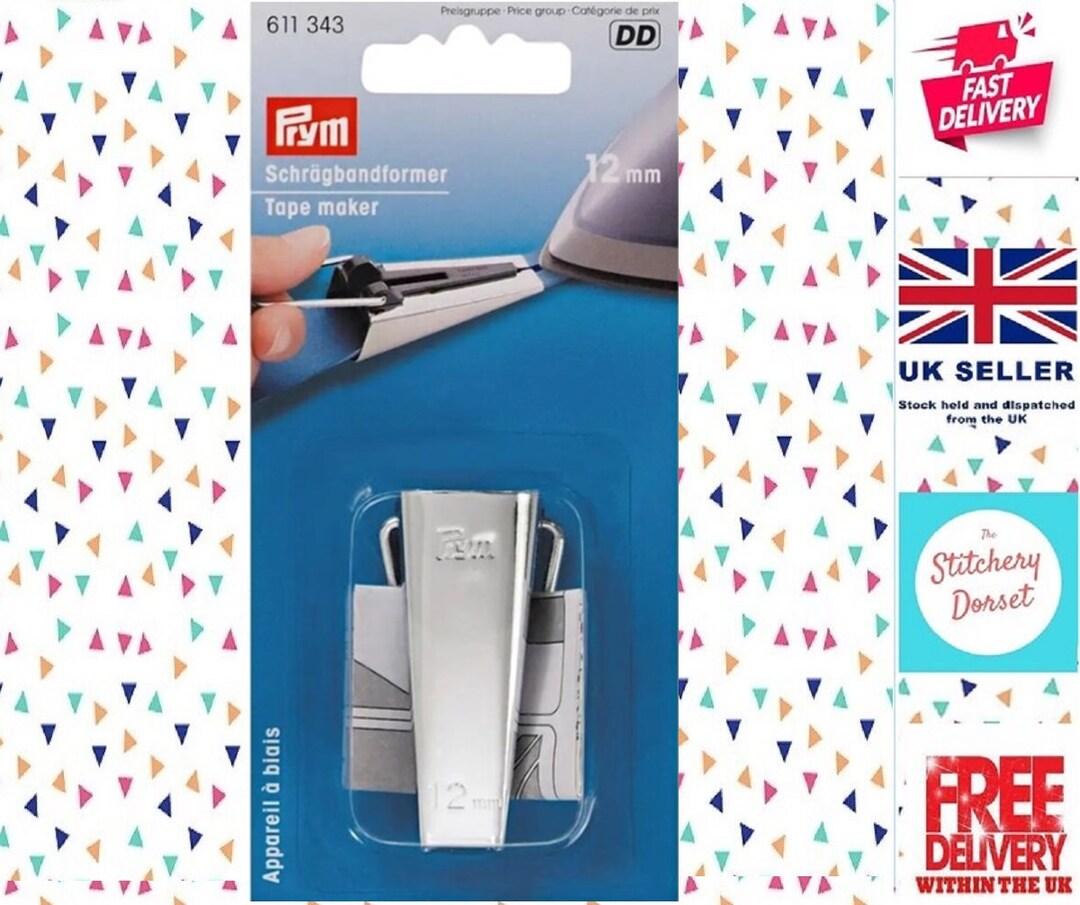 Prym Bias Binder Tape Maker. This Bias Binder Maker Makes a 0.5" (12mm ...