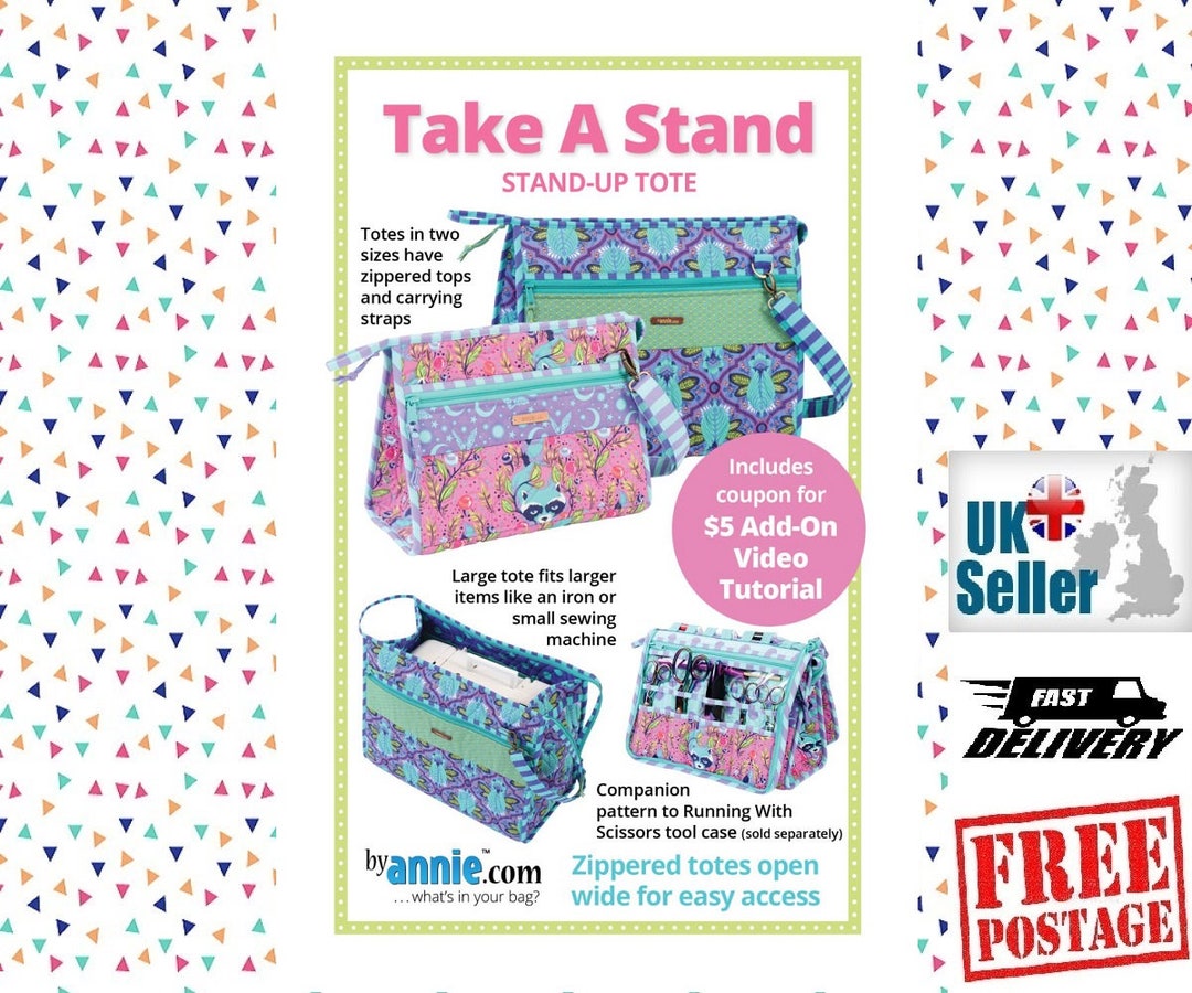 Byannie Take A Stand, Stand up Tote in Two Sizes Pattern PBA273. Clear ...