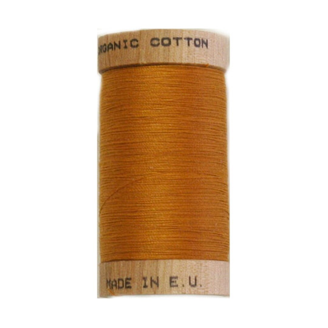 Scanfil Organic Thread 100 Metre Spool Gold 4826 100% Organic Cotton ...