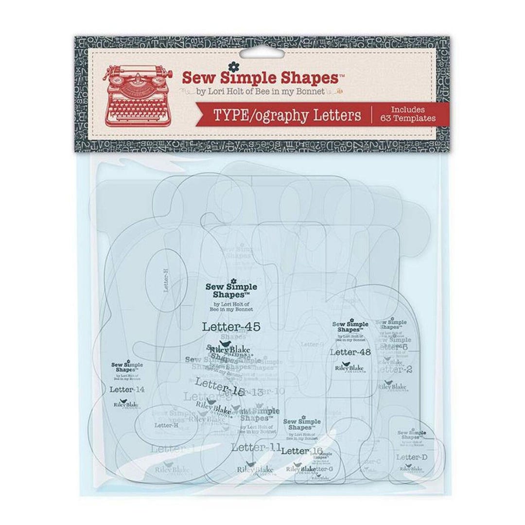 Typeography LETTERS Sew Simple Shapes by Lori Holt for Riley Blake. 63 ...