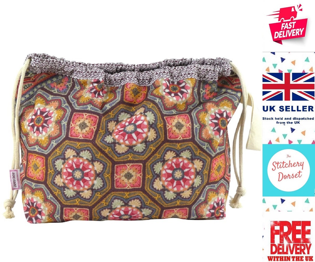 Emma Ball / Janie Crow Persian Tiles Drawstring Bag Ideal for Stowing ...