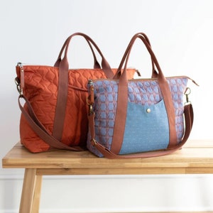 Oxbow Tote Sewing Pattern by Noodlehead. Anna Graham. AG553. Zippered ...