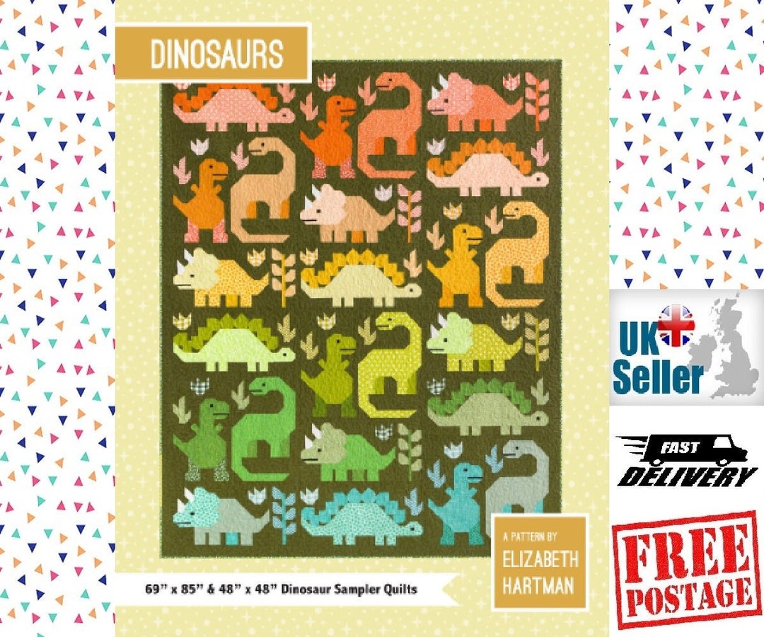Dinosaurs Elizabeth Hartman Quilt and Pillow Pattern No.eh-058 ...