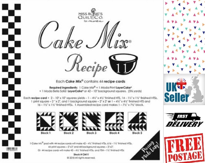 MODA Cake Mix Recipe 11 ELEVEN Foundation Paper for Layer - Etsy