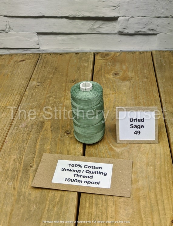 Dried Sage Cotton 1000m Sewing/quilting Thread High Quality | Etsy UK