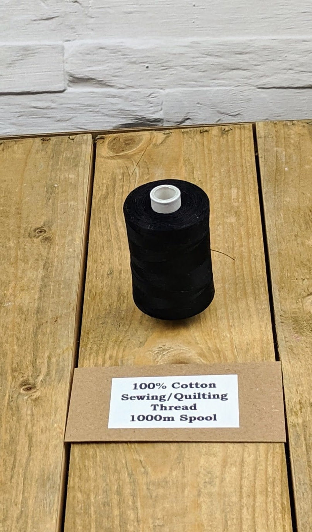 Black Cotton 1000m Sewing/quilting Thread - High Quality Egyptian ...