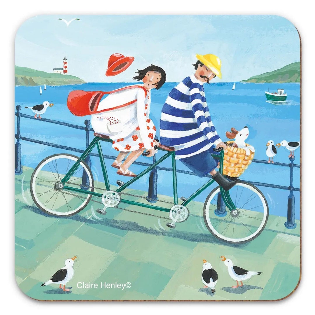 Emma Ball Coaster 'TANDEM RIDE' Mr & Mrs Fish Designed by Claire Henley ...