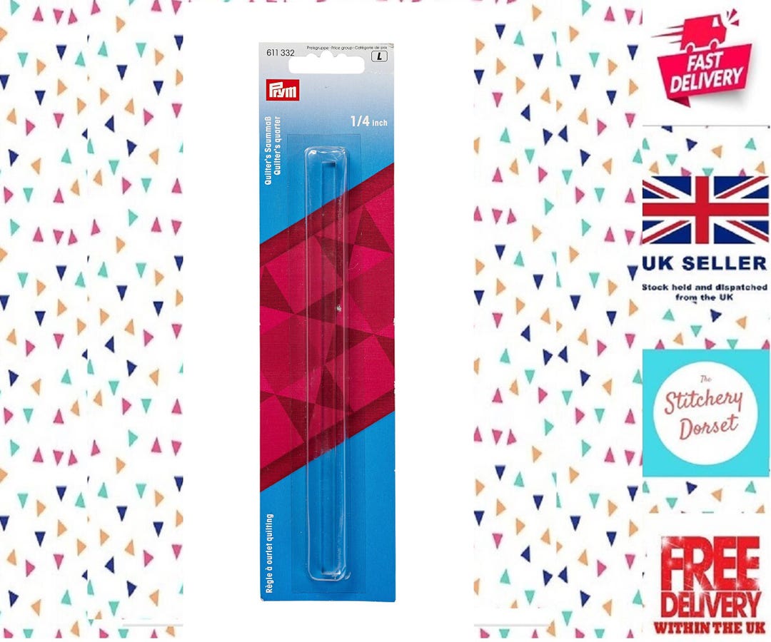 Prym Quilters Quarter, 1/4 Inch Clear Ruler for Adding 1/4 ...