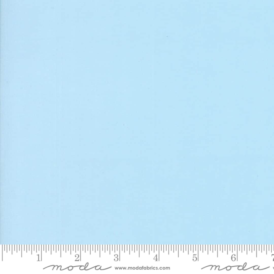 Bella Solid PASTEL BLUE Plain/basic From Moda Fabrics. Colour No ...