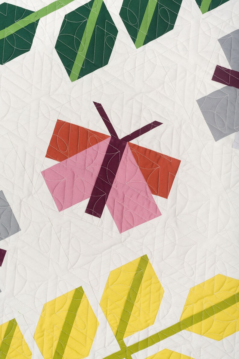 Oak Moth Quilt Pattern by Pen and Paper Designs 57 Inch by 67.5 Inch ...