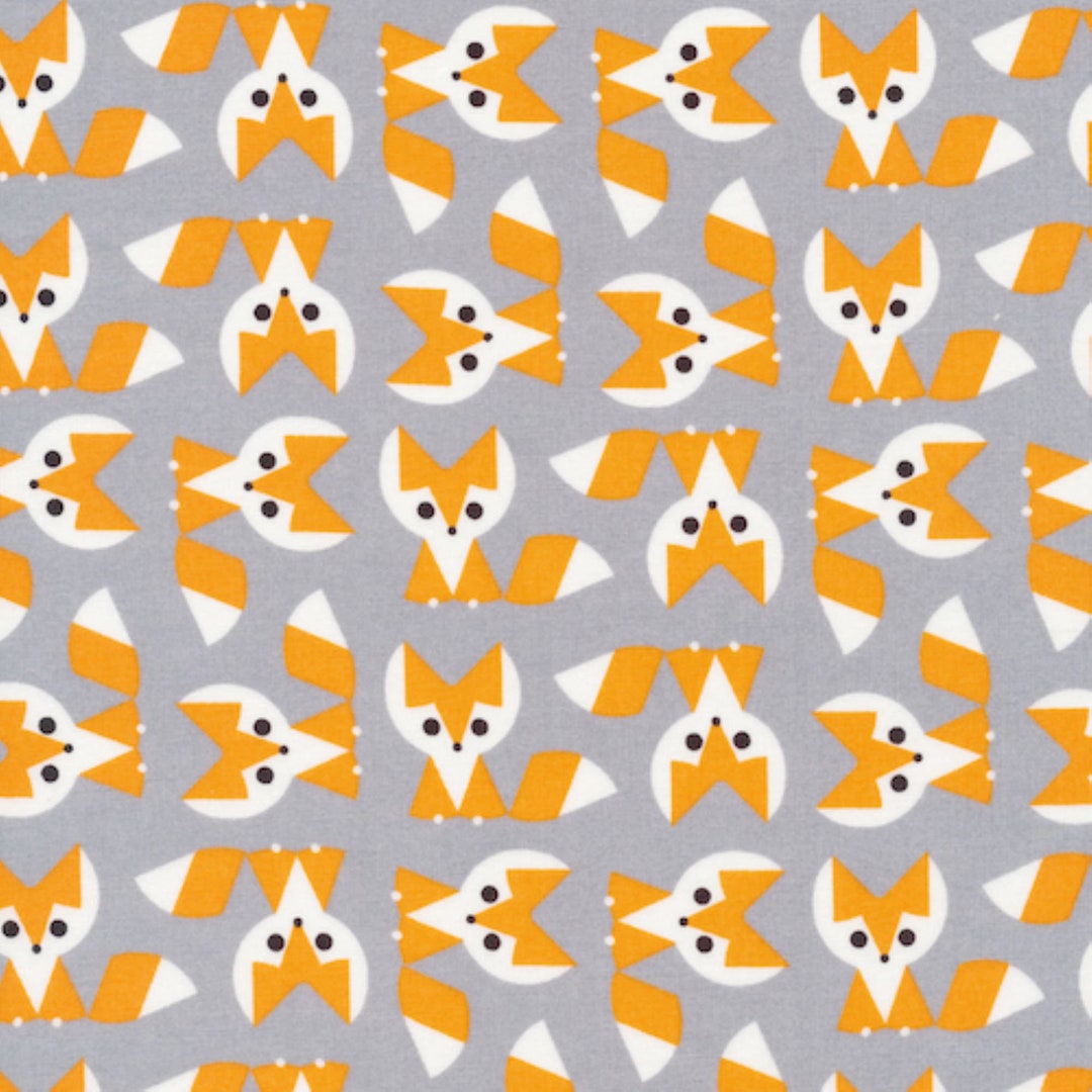 Organic Cotton Fabric, 'fox From Favourites by Ed Emberley' Cloud9 ...