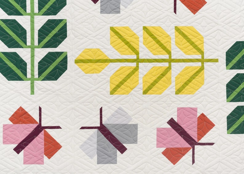 Oak Moth Quilt Pattern by Pen and Paper Designs 57 Inch by 67.5 Inch ...
