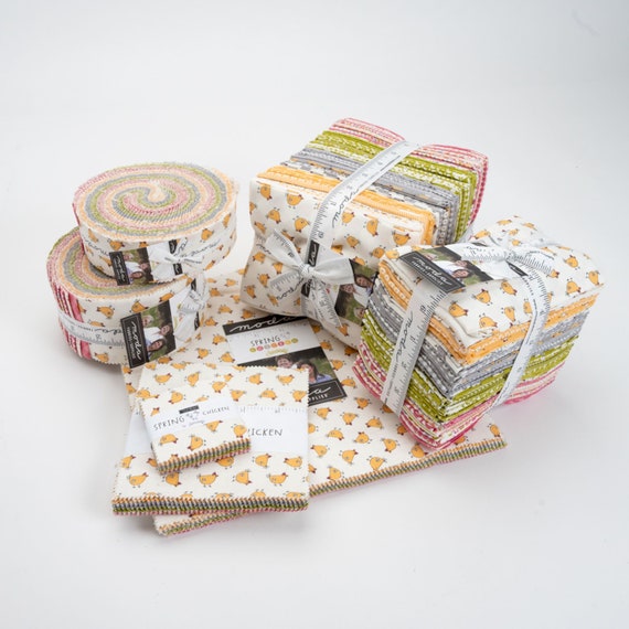 Spring Chicken Fat Eighth Bundle Fabric by Moda Visual Arts Craft ...