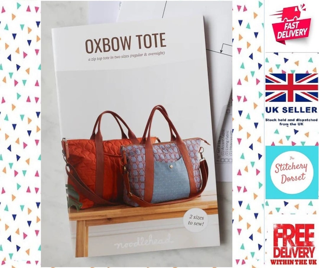 Oxbow Tote Sewing Pattern by Noodlehead. Anna Graham. AG553. Zippered ...