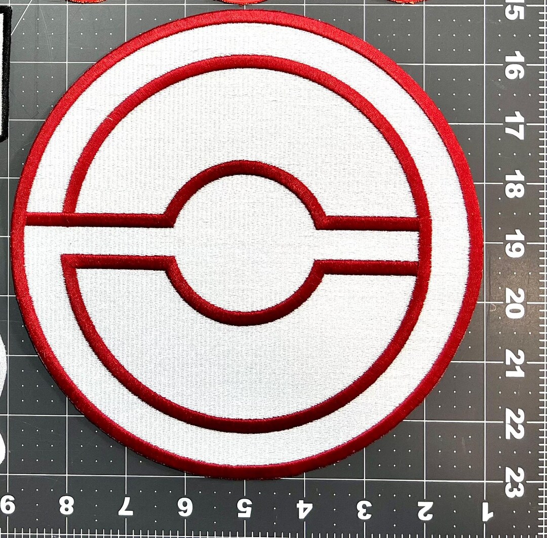 Large 8" Pokeball Patch - Etsy