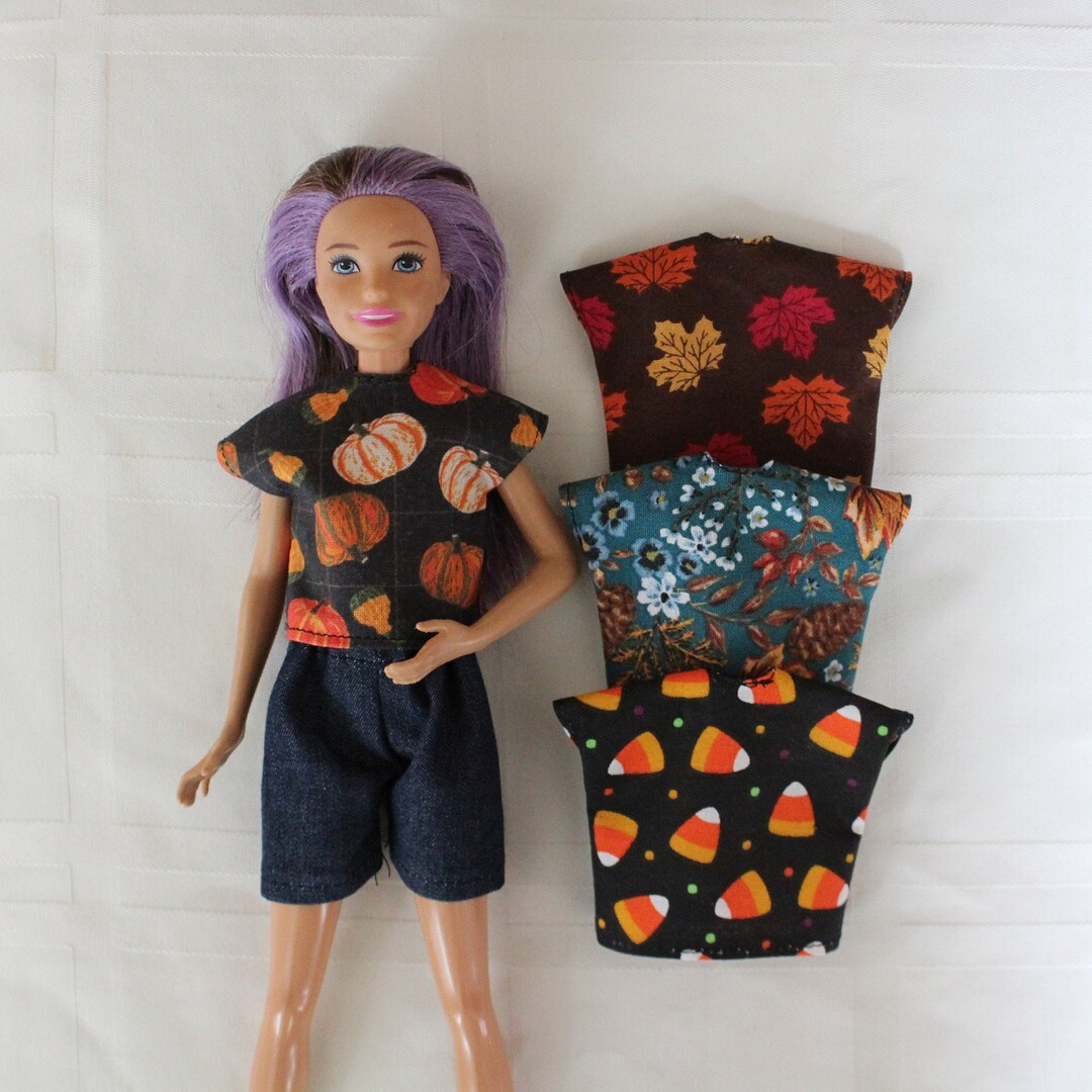 Handmade Fall Shirt and Shorts Set for Skipper Sized Fashion Doll - Etsy