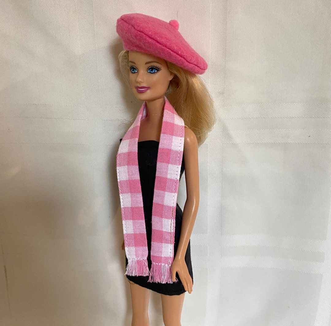 Pink Hat and Scarf Set for Barbie Sized Fashion Doll - Etsy