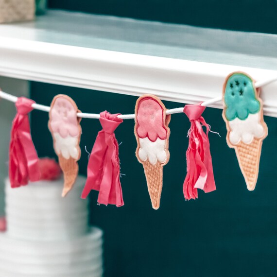 Ice Cream Birthday Garland Party Decorations - Etsy
