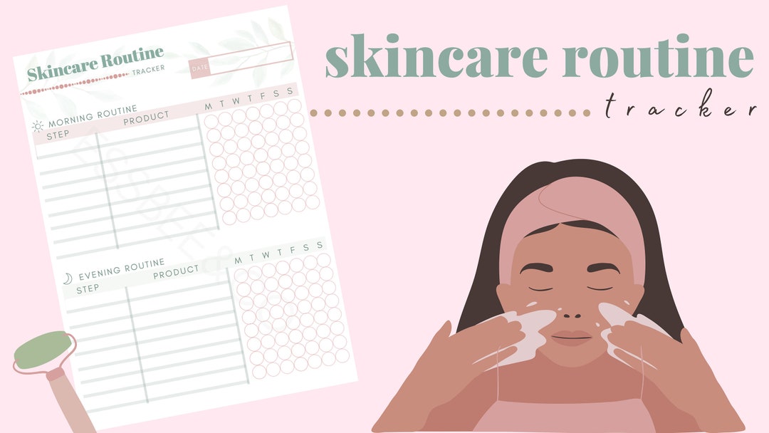 Skincare Routine Tracker, Skincare Tracker, Morning and Evening Beauty ...