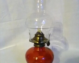 Red Hurricane Lamp - Etsy