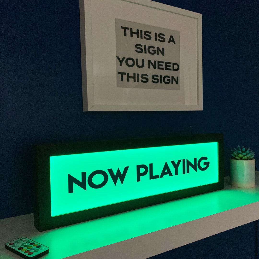 Now Playing Sign Now Playing Movie Sign Movie Room Decor - Etsy