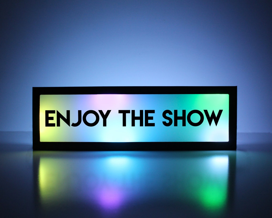 Theater Sign Enjoy the Show Movie Sign Movie Room Decor | Etsy