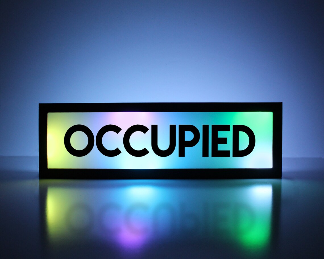 Occupied Sign Occupied Bathroom Sign Vacant Sign Light Up | Etsy