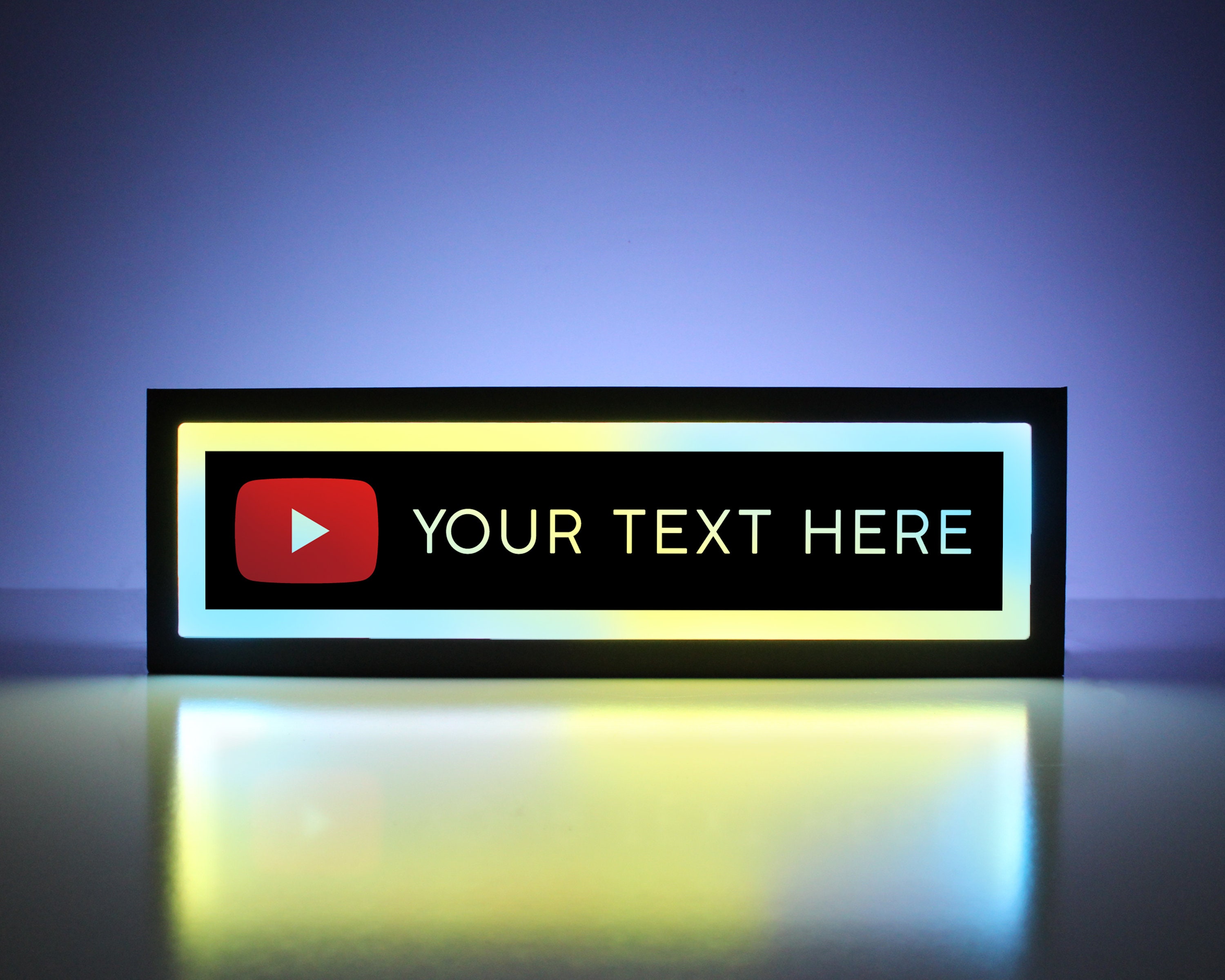 Custom Youtube Sign Youtube Channel Sign Youtube Name - Etsy