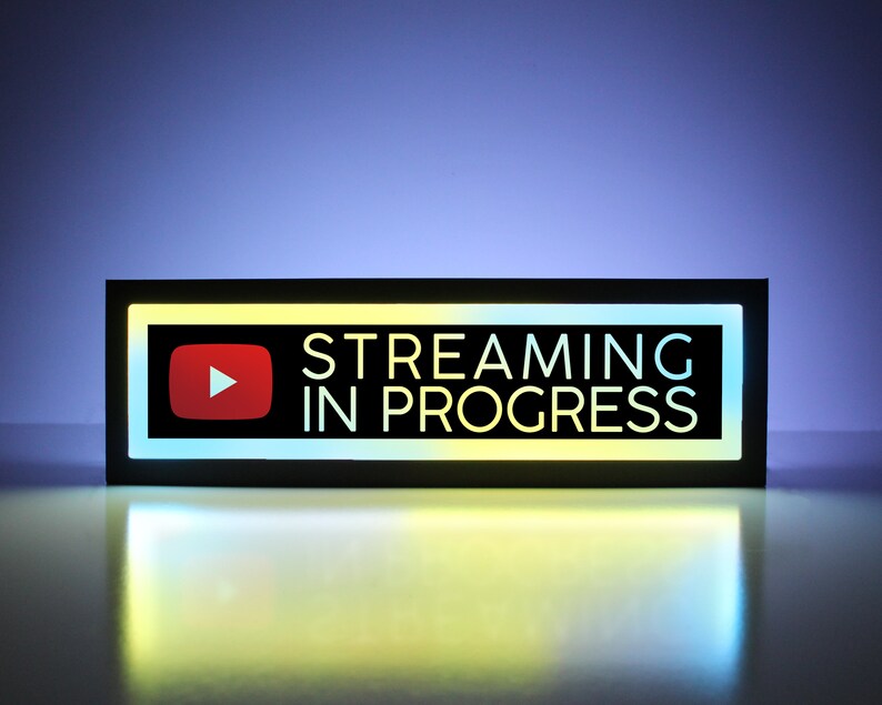 YouTube Streaming In Progress Sign YouTube Streaming Sign | Etsy
