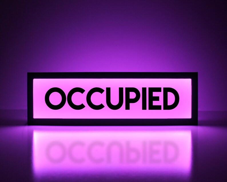 Occupied Sign Occupied Bathroom Sign Vacant Sign Light up - Etsy