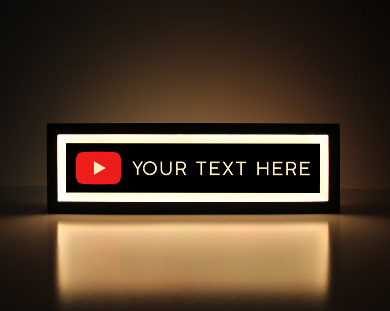 Custom Youtube Sign Youtube Channel Sign Youtube Name - Etsy