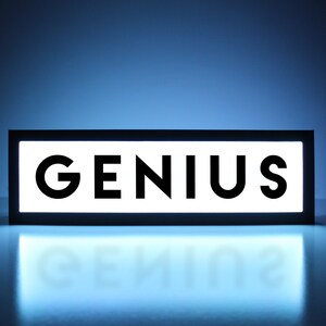 Genius Sign Genius Remote Control Sign Light up Sign - Etsy