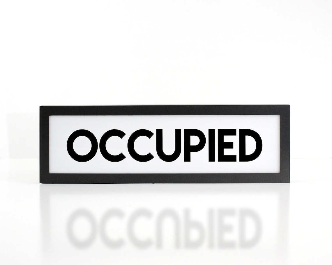 Occupied Sign Occupied Bathroom Sign Vacant Sign Light Up | Etsy