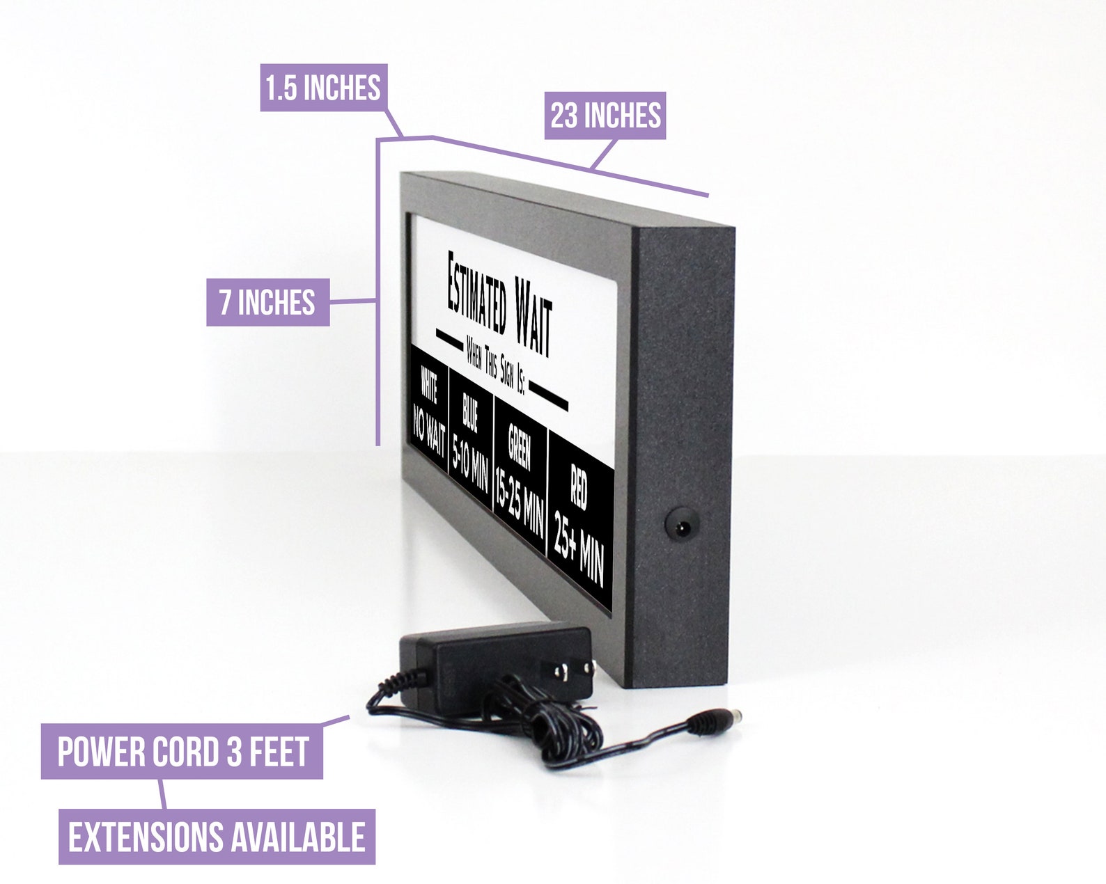 Estimated Wait Time Sign Wait Sign No Wait Sign Estimated - Etsy