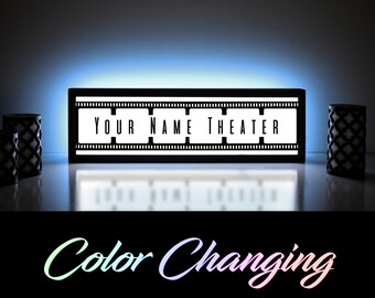 Light up Movie Sign - Etsy