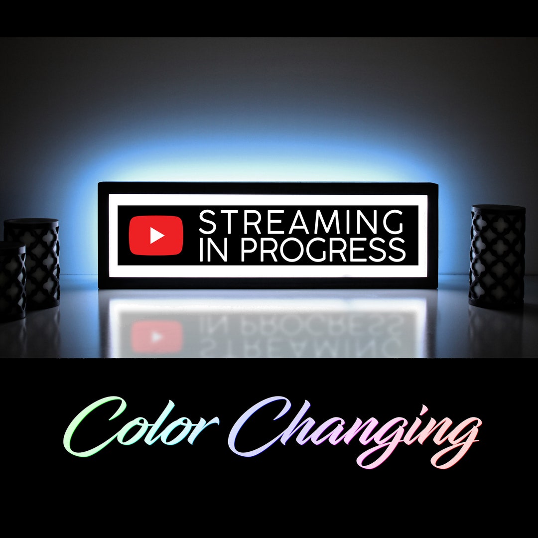 Youtube Streaming in Progress Sign Youtube Streaming Sign - Etsy