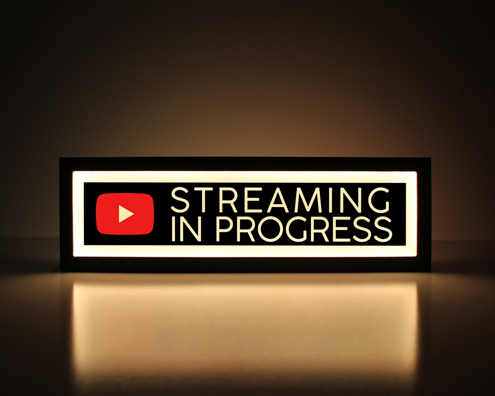 YouTube Streaming In Progress Sign YouTube Streaming Sign | Etsy