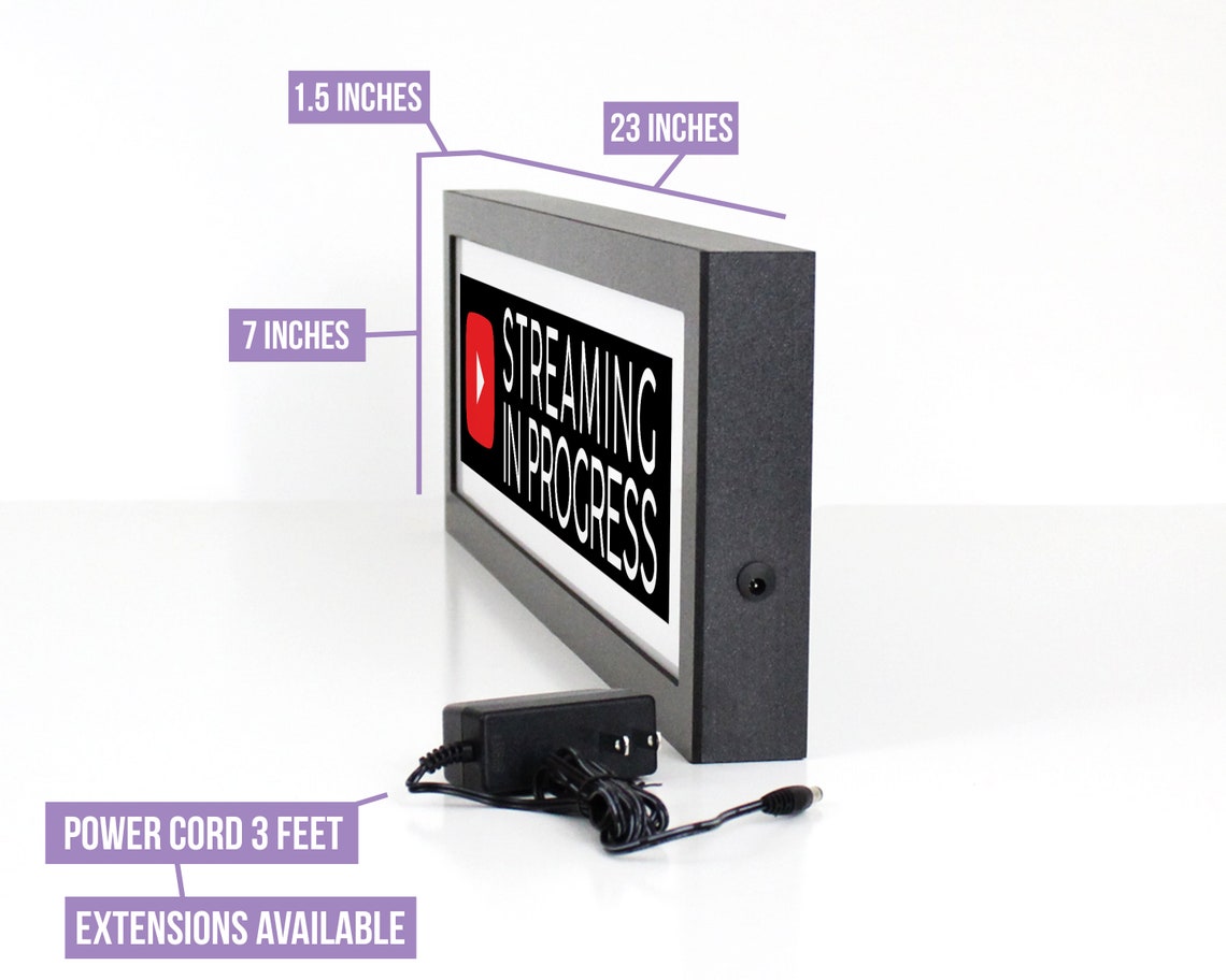 YouTube Streaming In Progress Sign YouTube Streaming Sign | Etsy