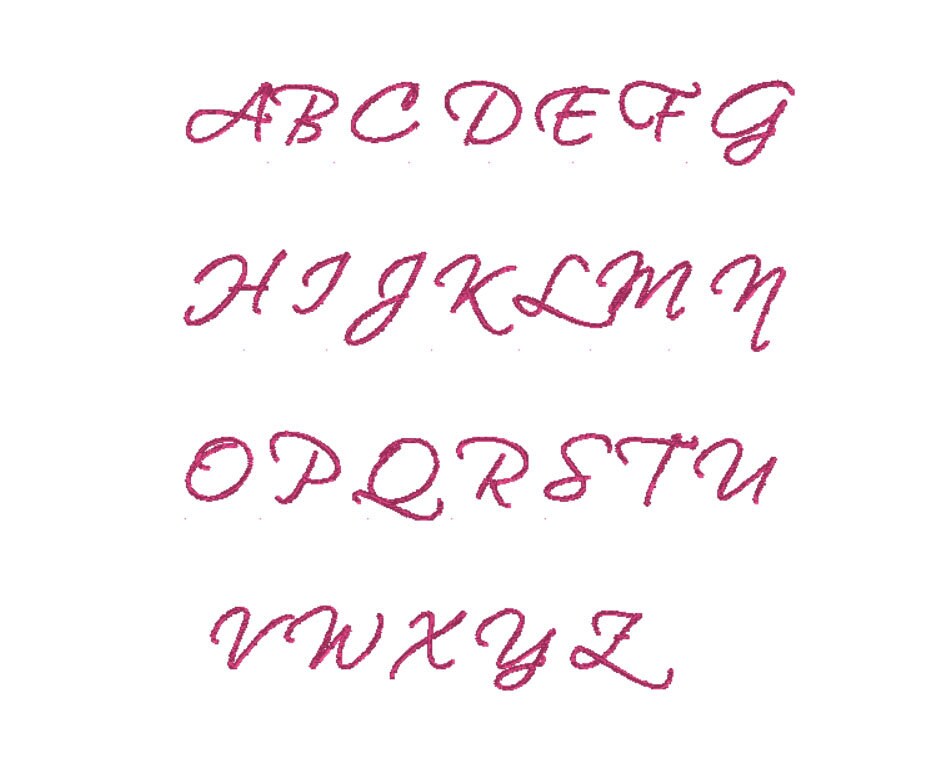 Scriptina Elegance Font Embroidery Design. 4 Sizes - Etsy