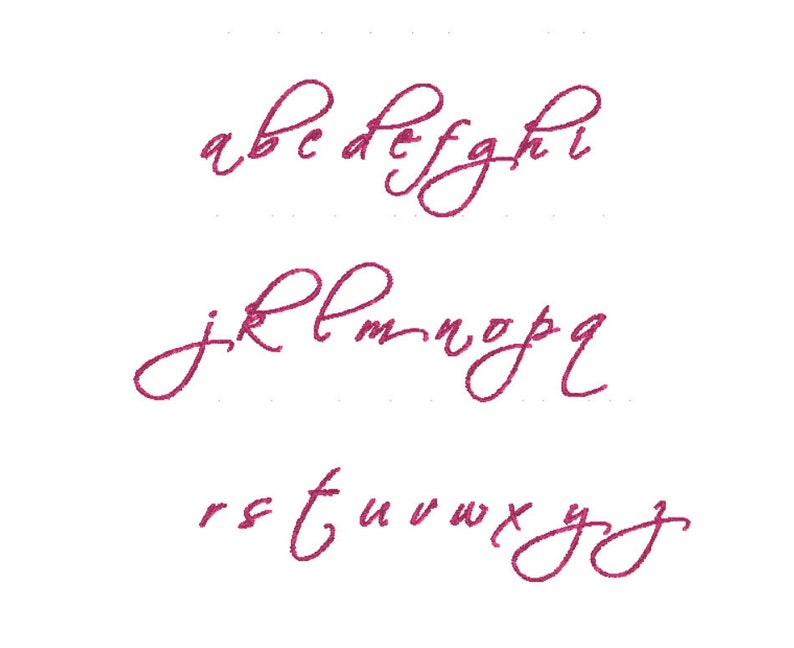 Scriptina Elegance Font Embroidery Design. 4 Sizes - Etsy