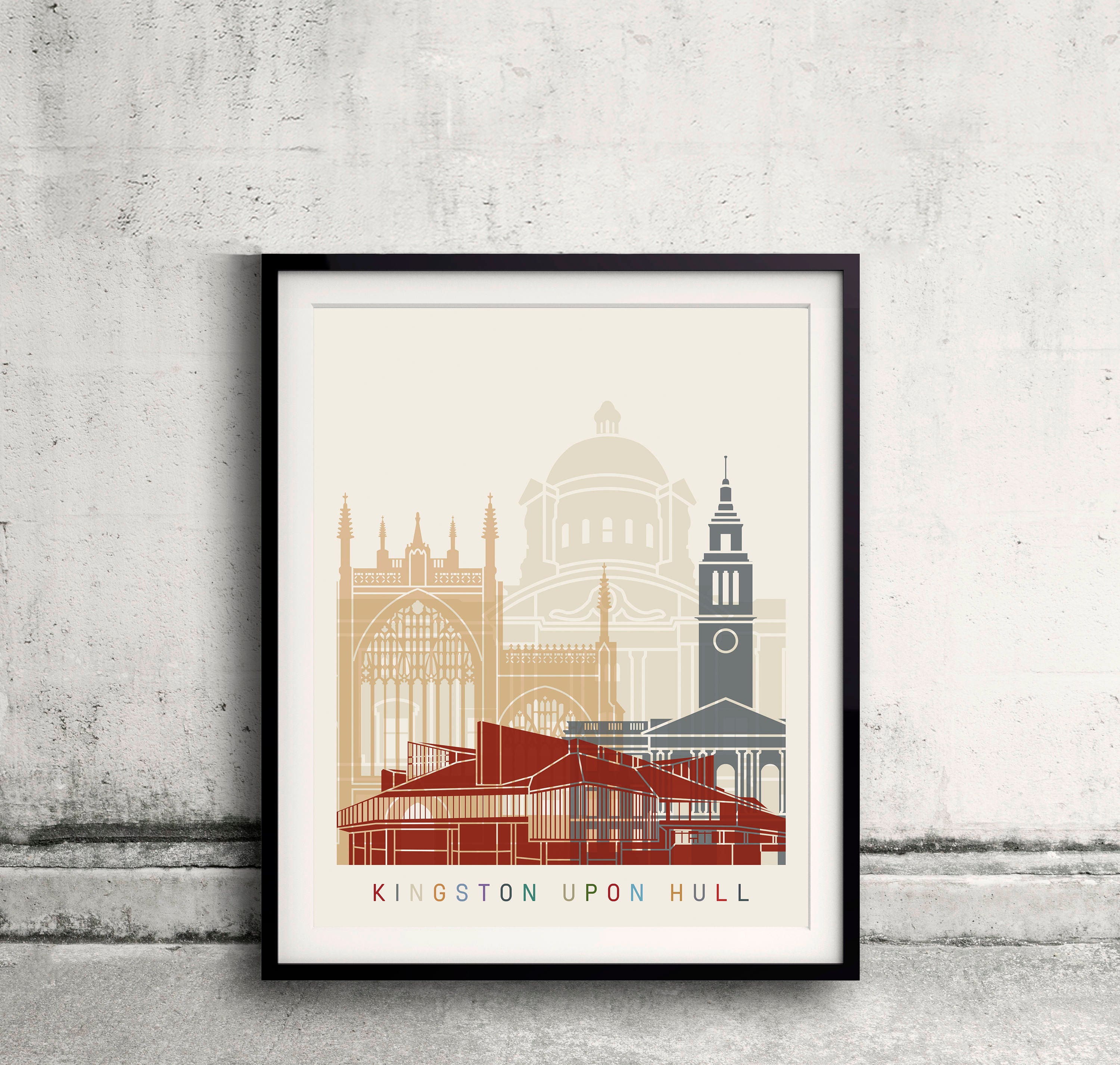 Kingston Upon Hull Skyline Poster Fine Art Print Landmarks - Etsy