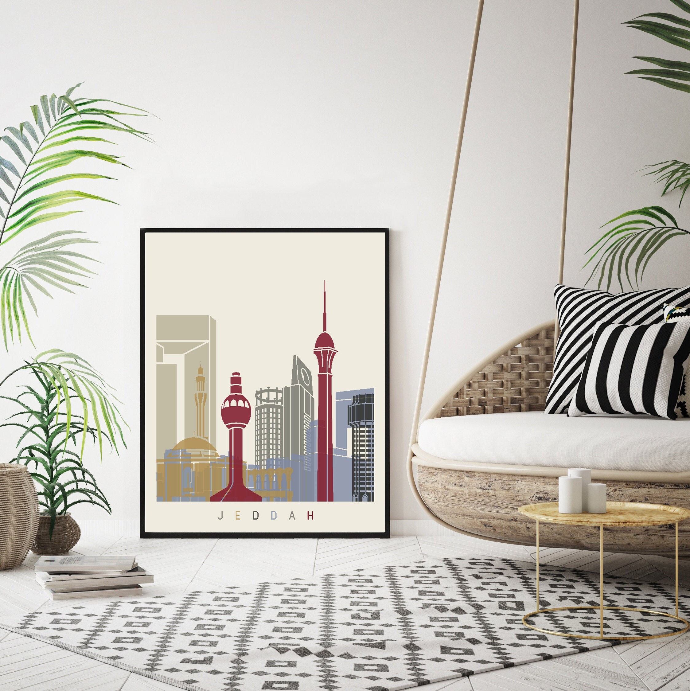Jeddah Skyline Poster 8x10 In. to 12x16 In. Fine Art Print - Etsy