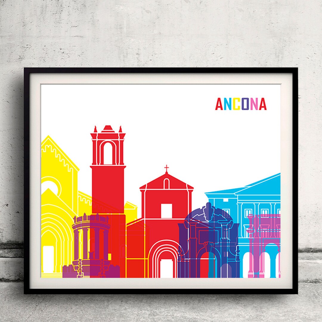 Ancona Skyline Pop 8x10 In. to 12x16 In. Fine Art Print Glicee Poster ...