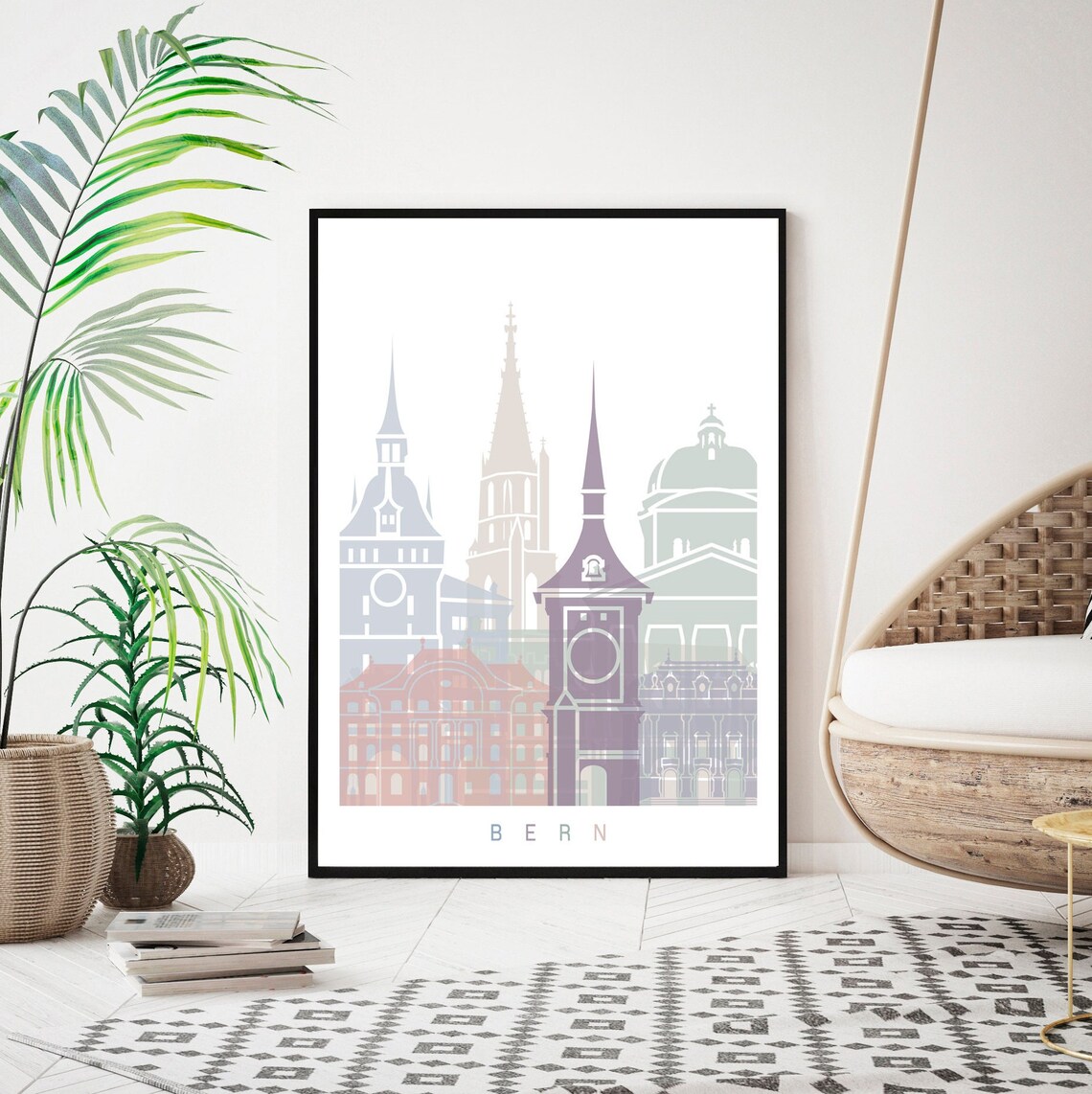 Bern Skyline Poster Fine Art Print Landmarks Skyline Poster - Etsy