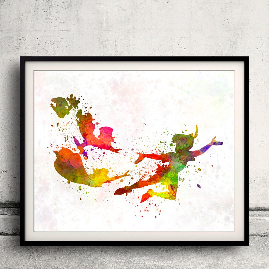 Peter Pan 8x10 In. to 12x16 In. Fine Art Print Glicee Disney Poster ...